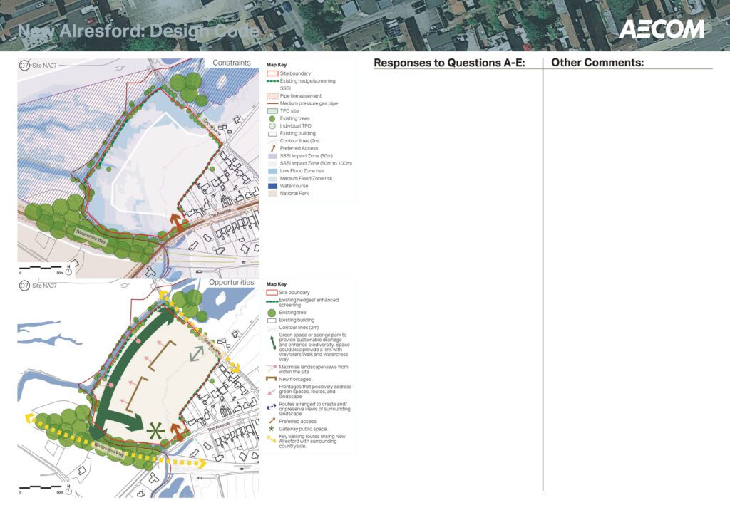 Housing Site and Design Codes – New Alresford Town Council